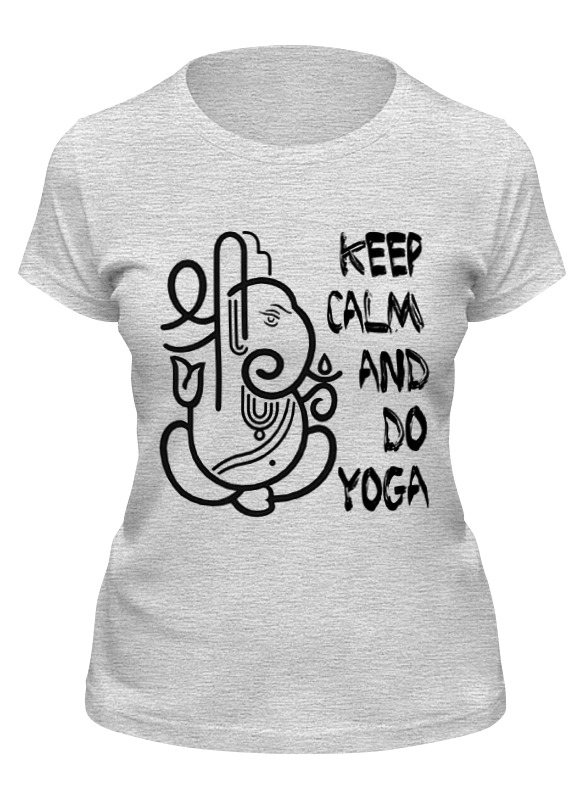 Футболка мужская Printio Keep calm & do yoga черная 2XL