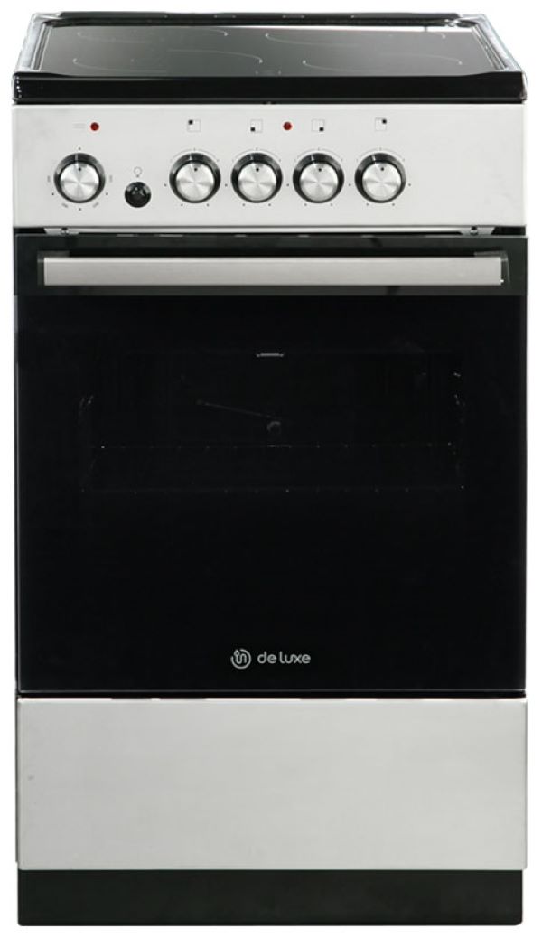 Электрическая плита De Luxe 506004.04эс-010 серый, черный