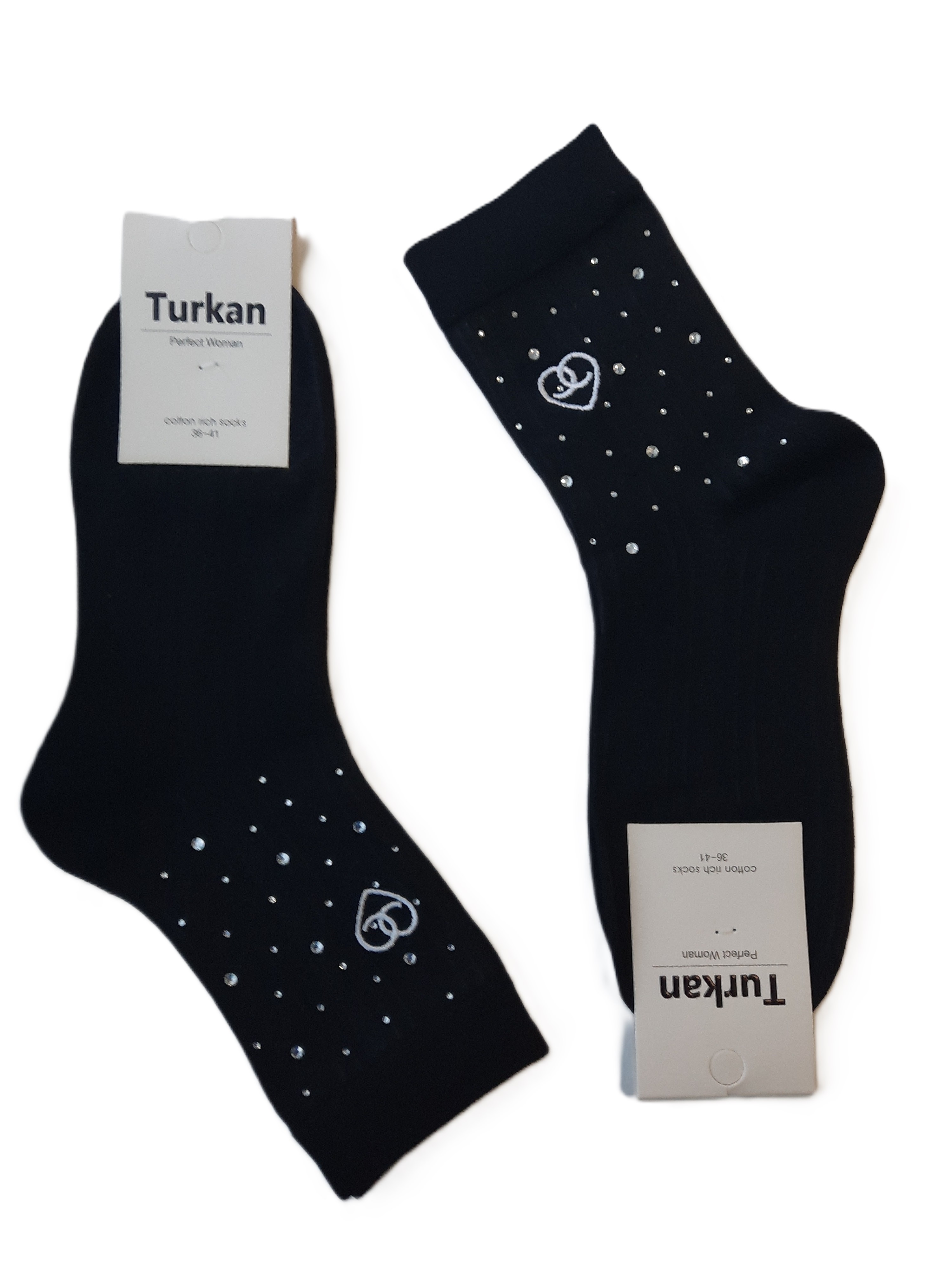 Комплект носков женских Turkan SP черных 36-41, 2 пары