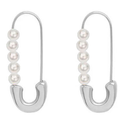 Серьги из стали Nouvelle mode ES081801-S, жемчуг искусственный