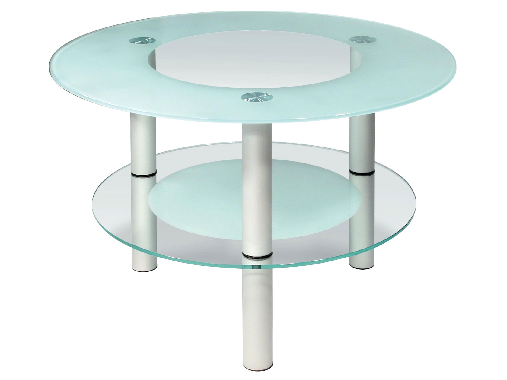 Журнальный столик Мебелик Кристалл 3 Алюминий
