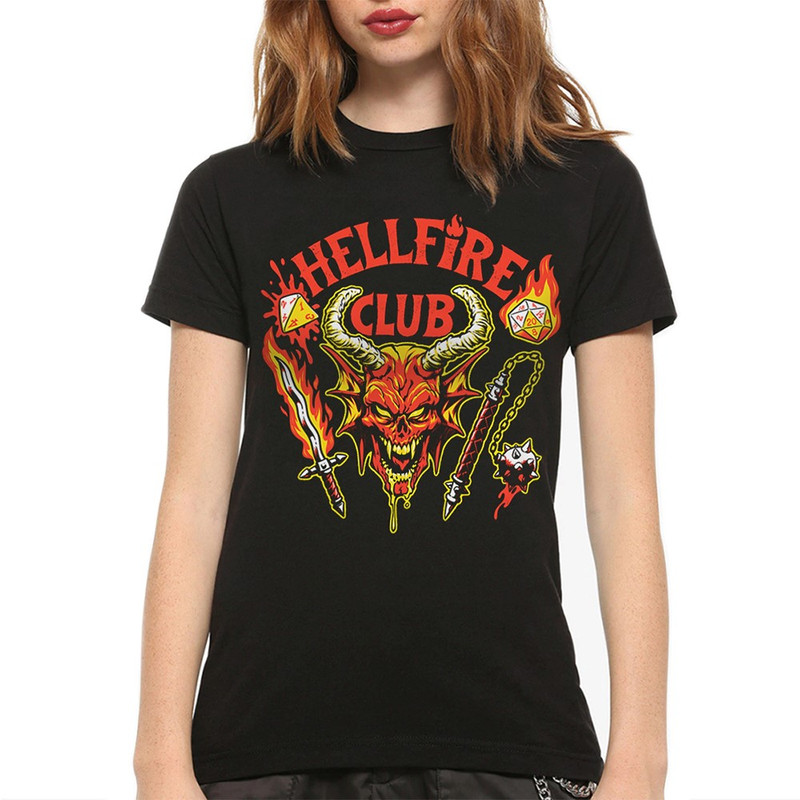 Футболка женская Dream Shirts Stranger Things Hellfire Club -1 черная M