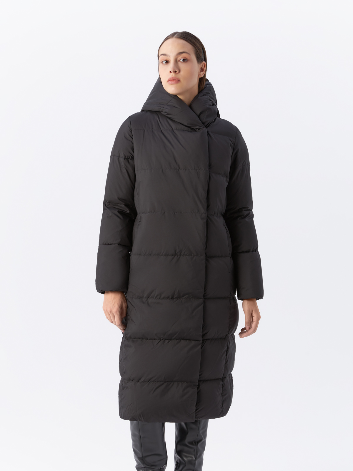 Пальто женское Veralba VEF-2741MW черное 50