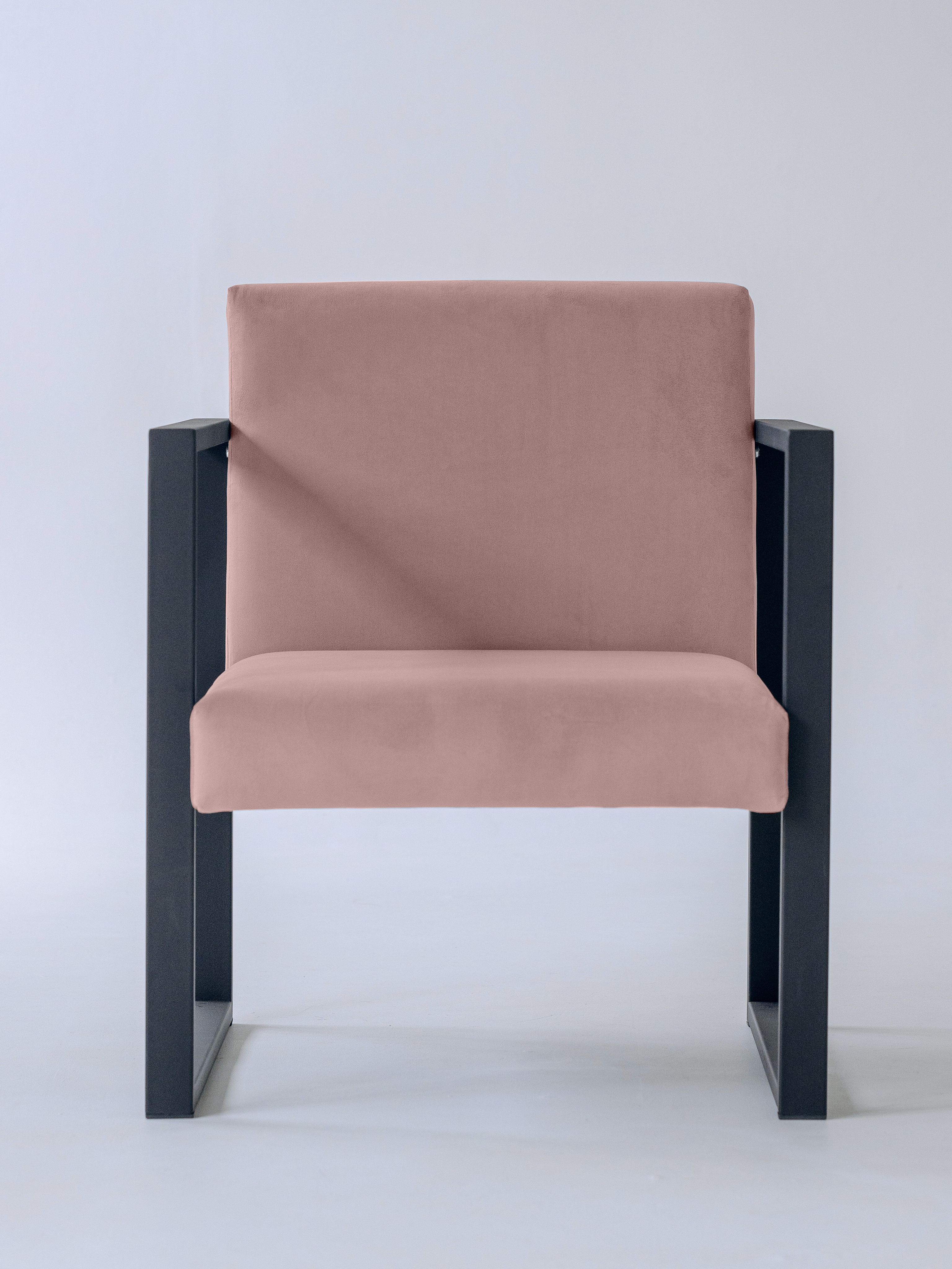 Кресло LoftDC Abyssinian 70х70, велюр, розовый