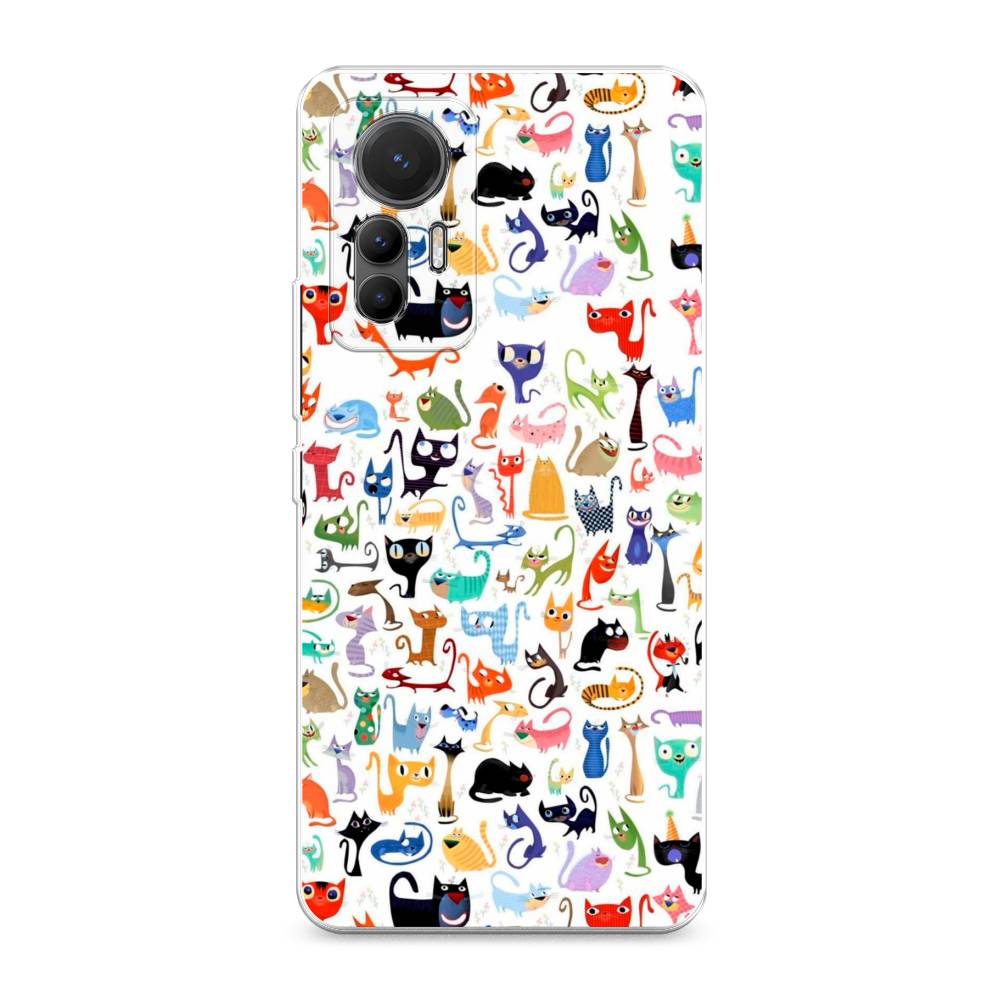 Чехол на Xiaomi 12 Lite "Цветные коты"