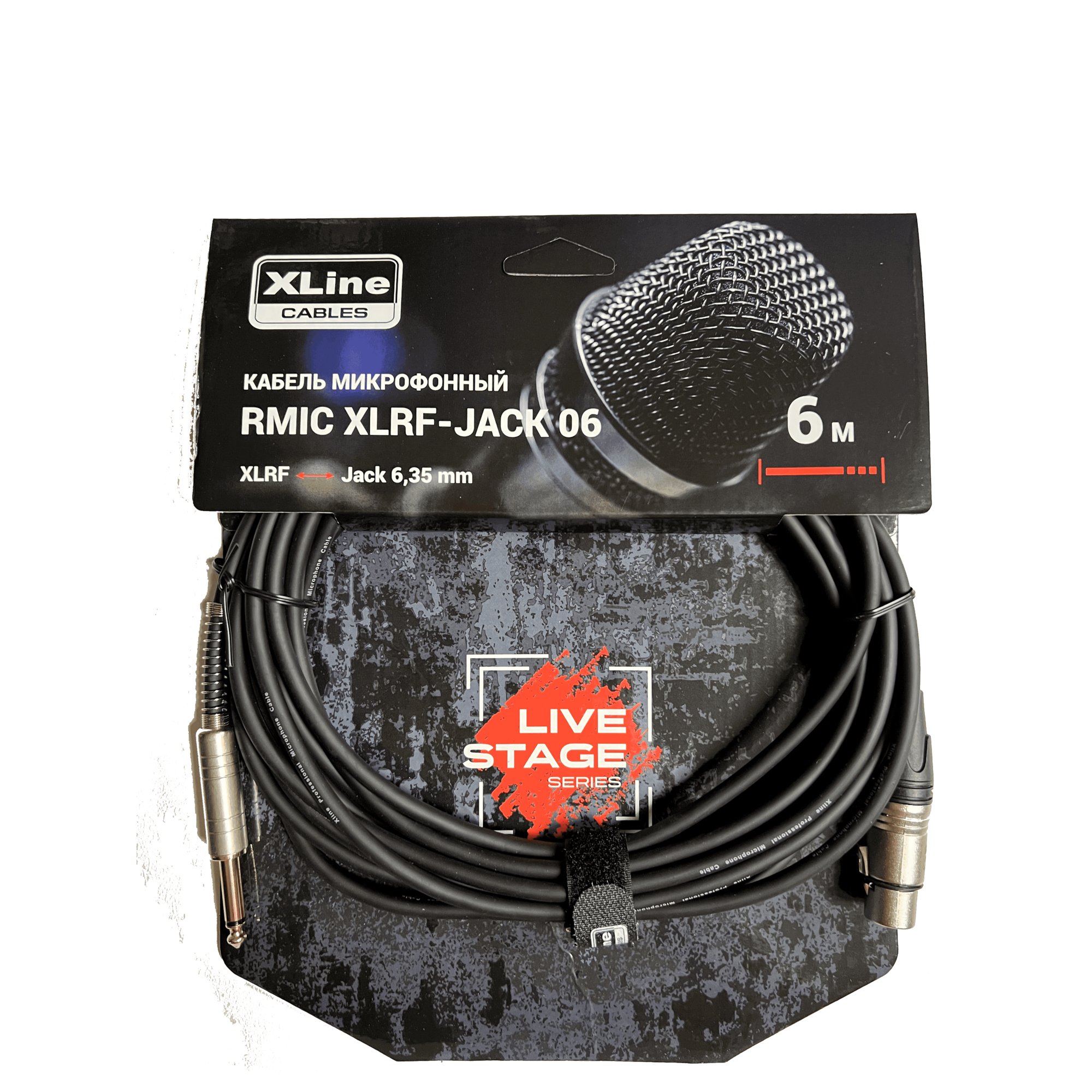 Кабель аудио 1xJack - 1xXLR Xline Cables RMIC XLRF-JACK 06 6m