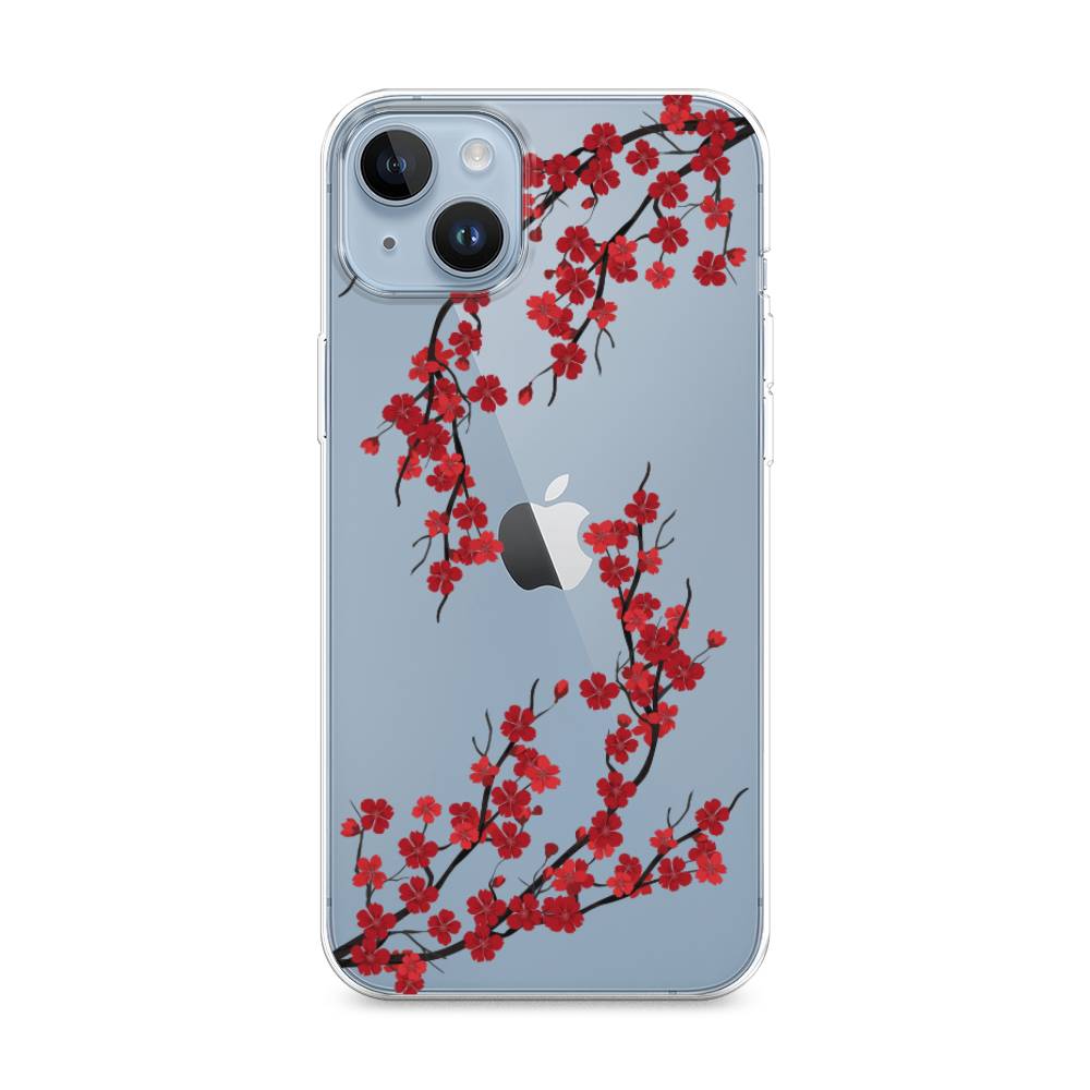 Чехол на Apple iPhone 14 Plus "Красная сакура"