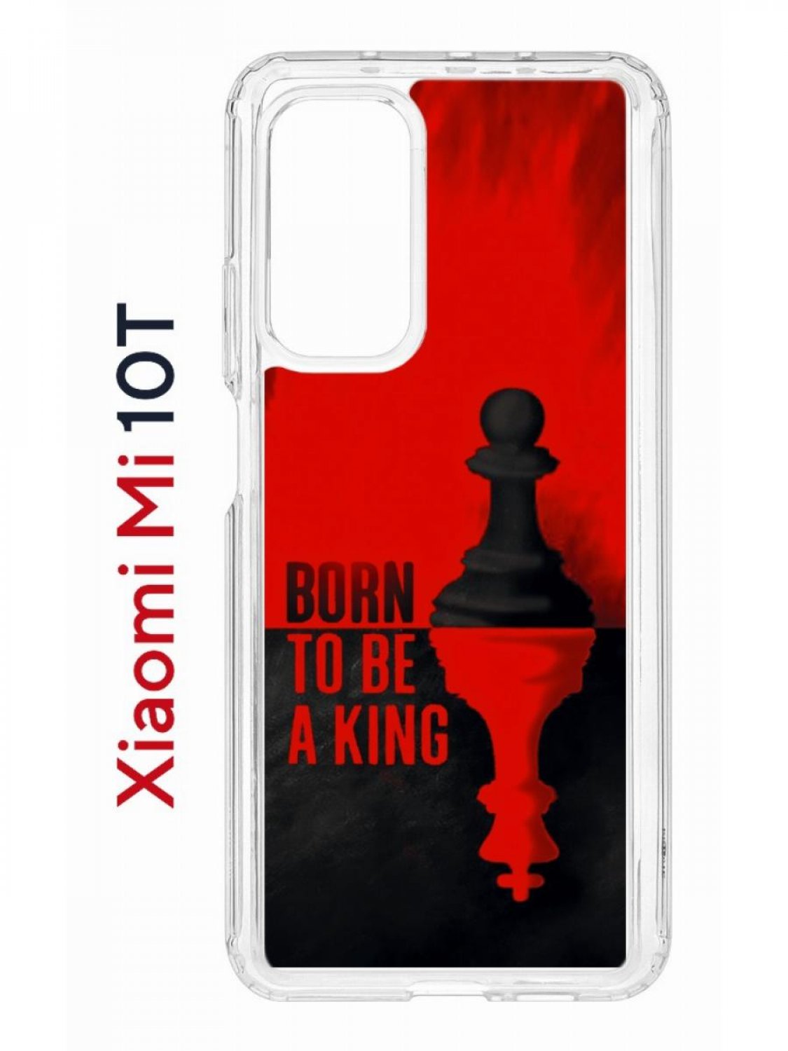 Чехол на Xiaomi Mi 10T/Mi 10T Pro Kruche Print Born to be a King,противоударный бампер