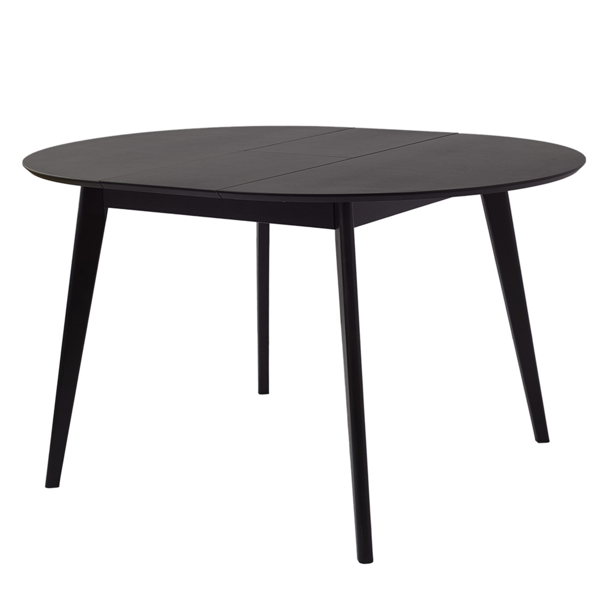 Стол обеденный Daiva casa Орион classic 100-130 см, круглый, раздвижной, черная эмаль