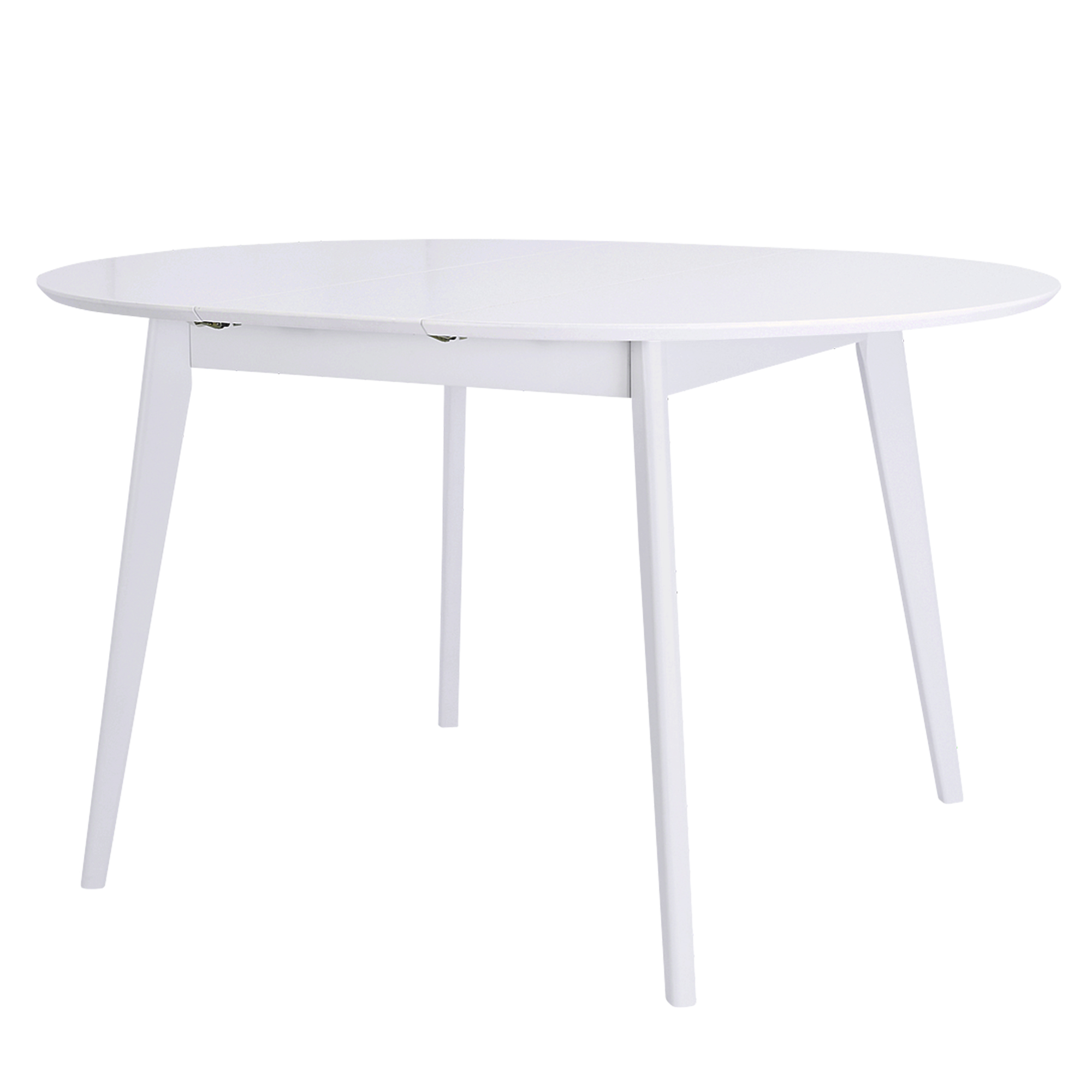 Стол обеденный Daiva casa Орион classic 100-130 см, круглый, раздвижной, белая эмаль