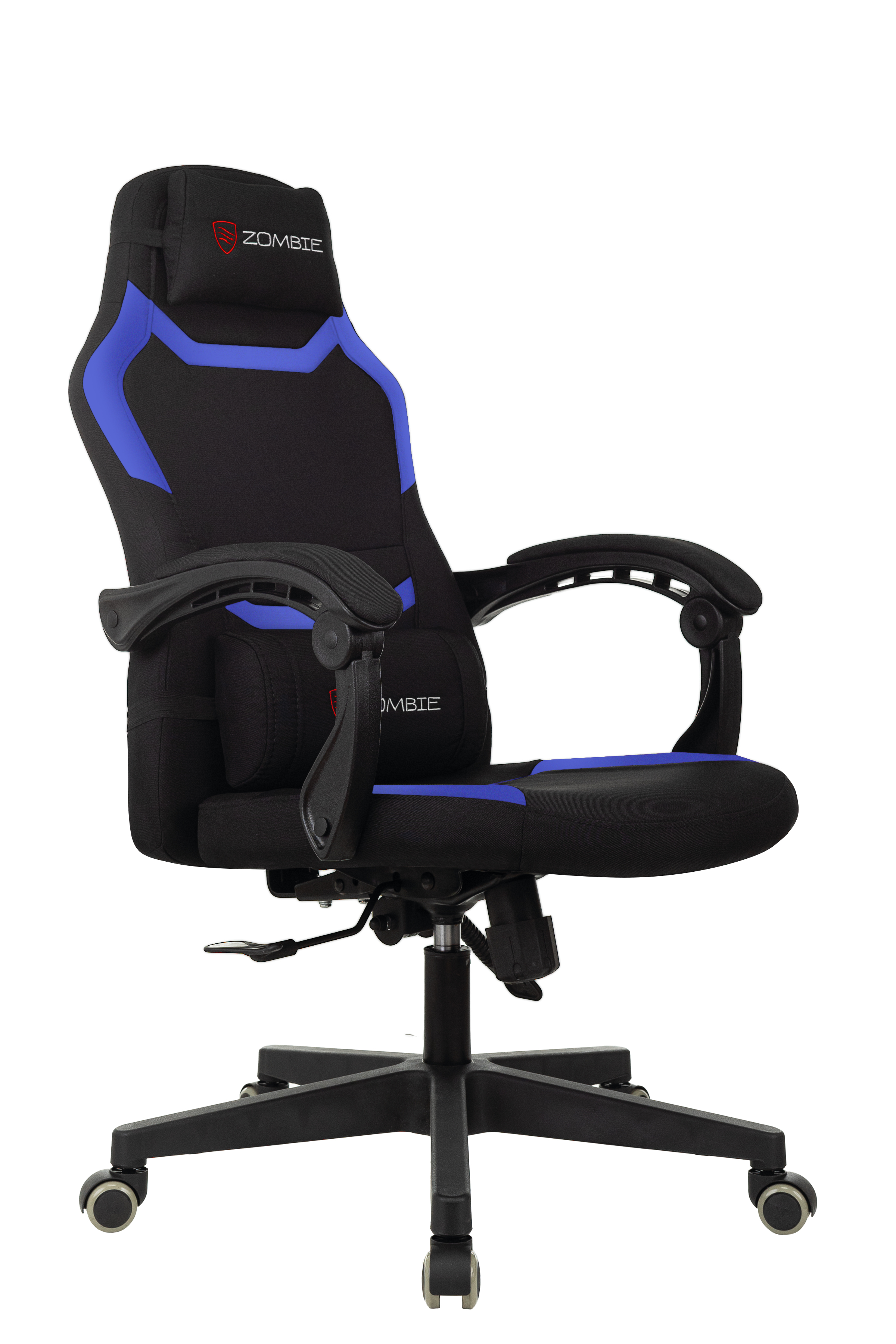 Кресло игровое Zombie Master BBL, черный с синими вставками