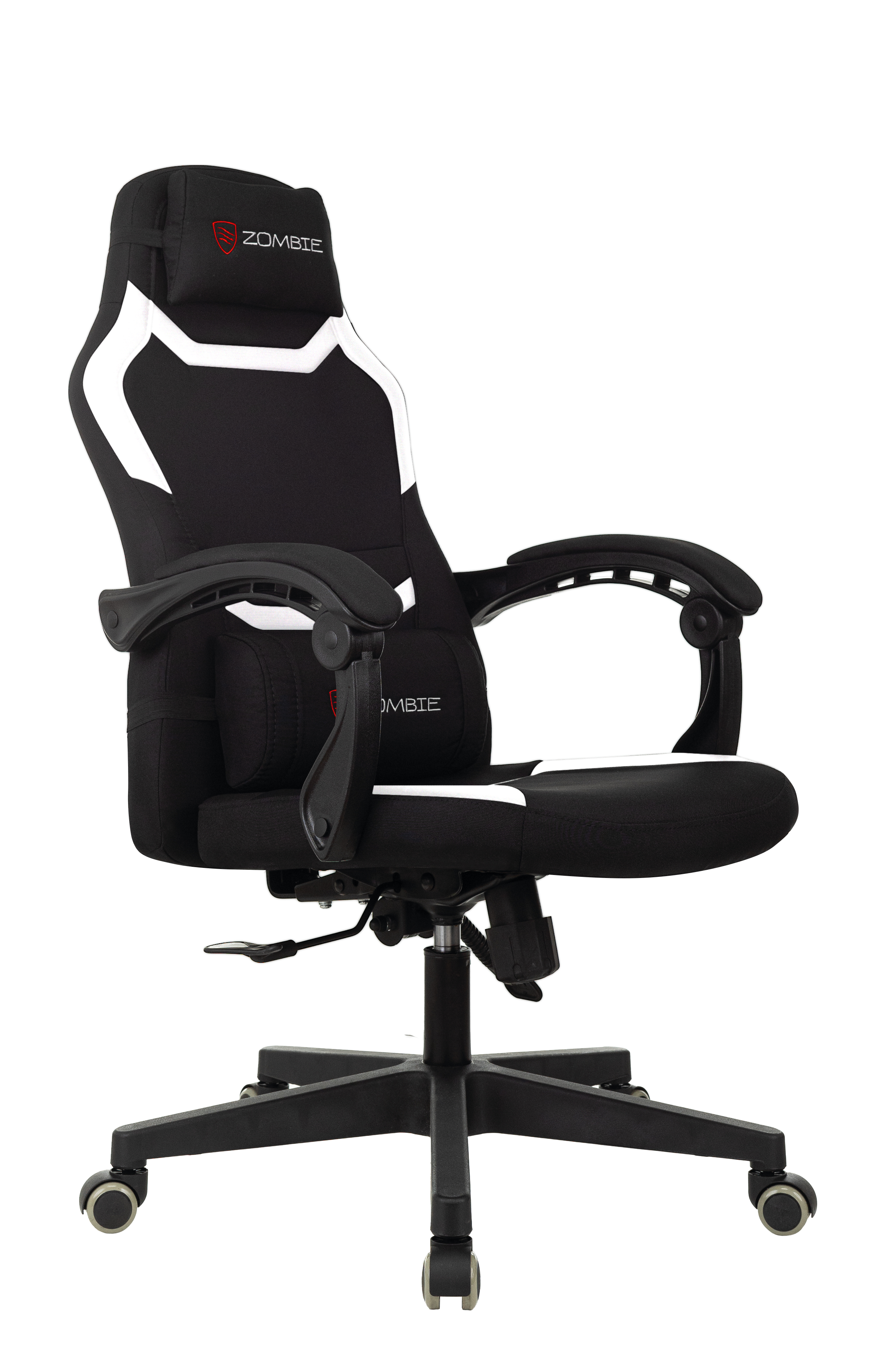 Кресло игровое Zombie Master BWH, черный с белыми вставками