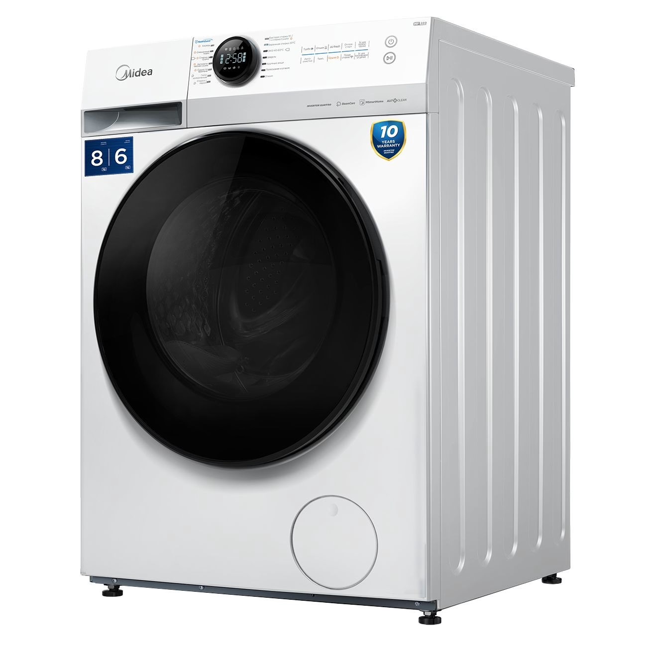 Стиральная машина Midea MF200D80WBS/W-RU белый