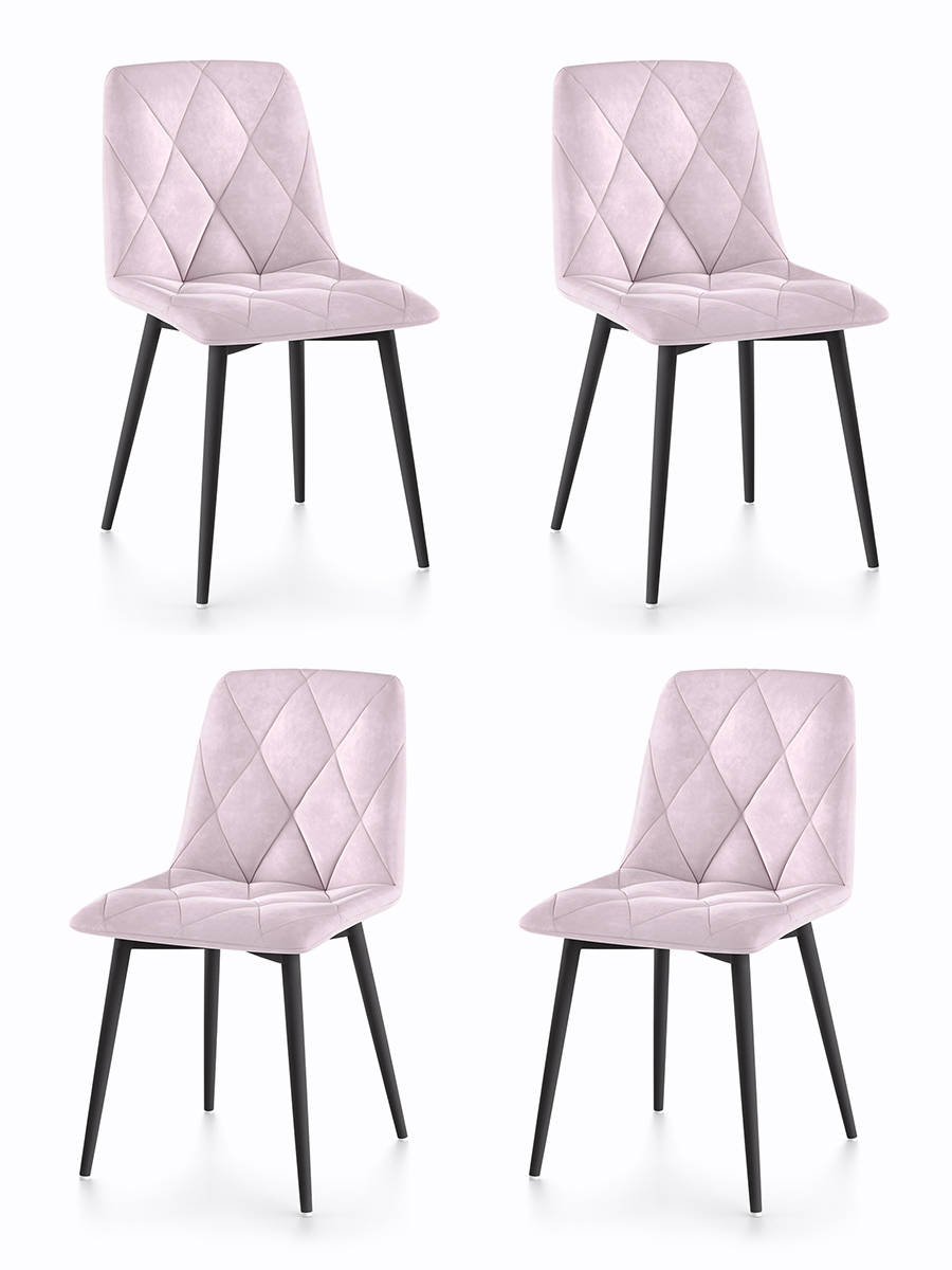 Комплект стульев для кухни DecoLine Ричи 4шт., черный/розовый