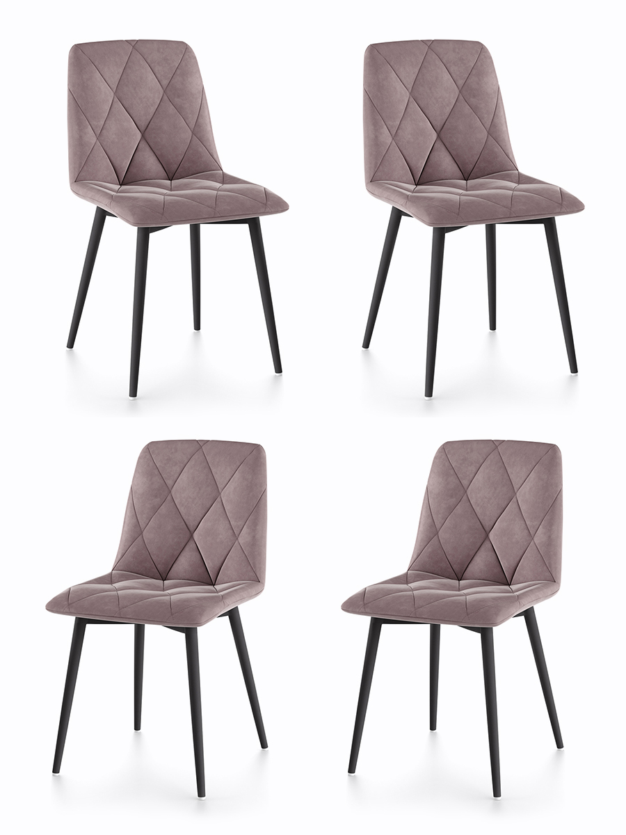 Комплект стульев для кухни DecoLine Ричи 4шт., черный/капучино