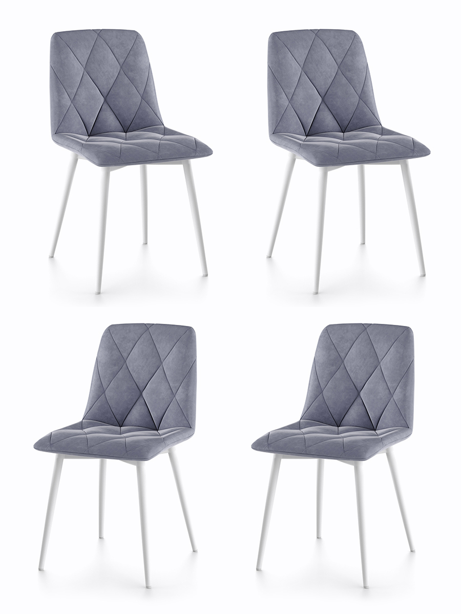 Комплект стульев для кухни DecoLine Ричи 4шт., белый/серый