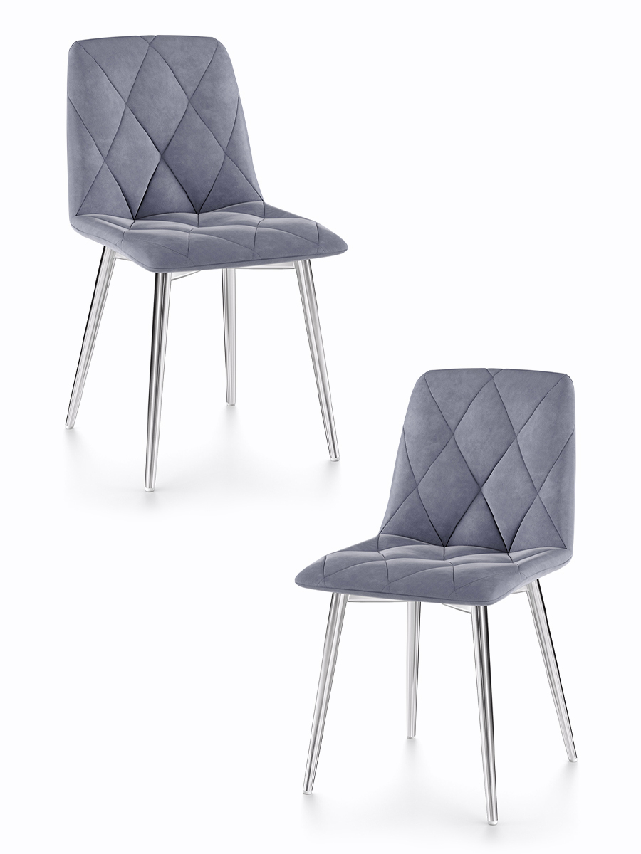 Комплект стульев для кухни DecoLine Ричи 2шт., хром/серый