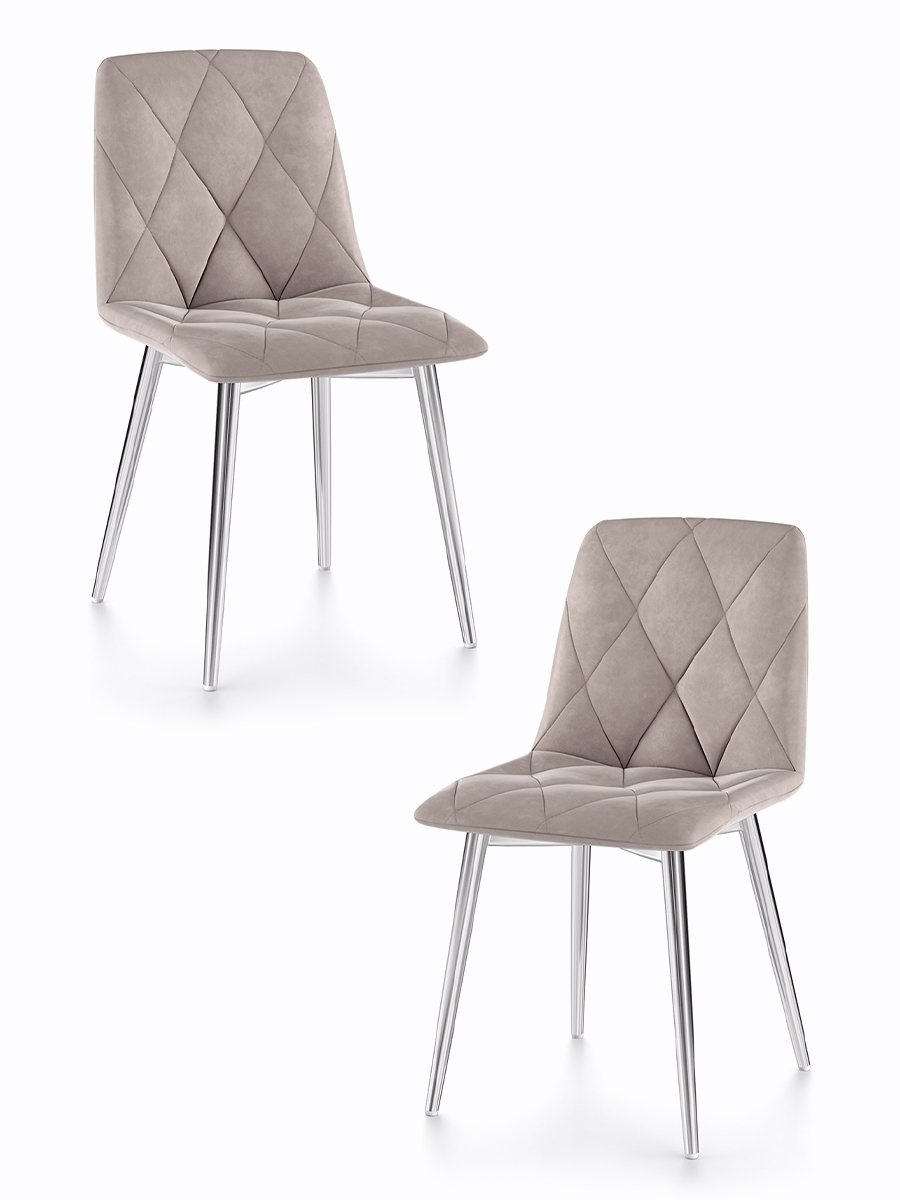 Комплект стульев для кухни DecoLine Ричи 2шт., хром/бежевый