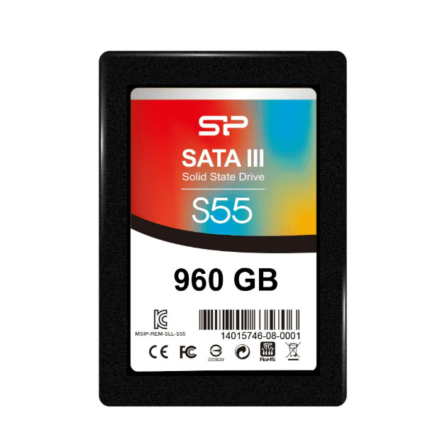 SSD накопитель Silicon Power Slim S55 2.5" 960 ГБ (SP960GBSS3S55S25)