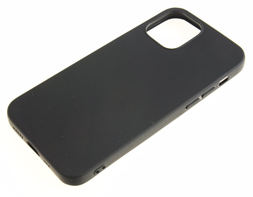 Силиконовый чехол TPU Case матовый iPhone 12+ черный