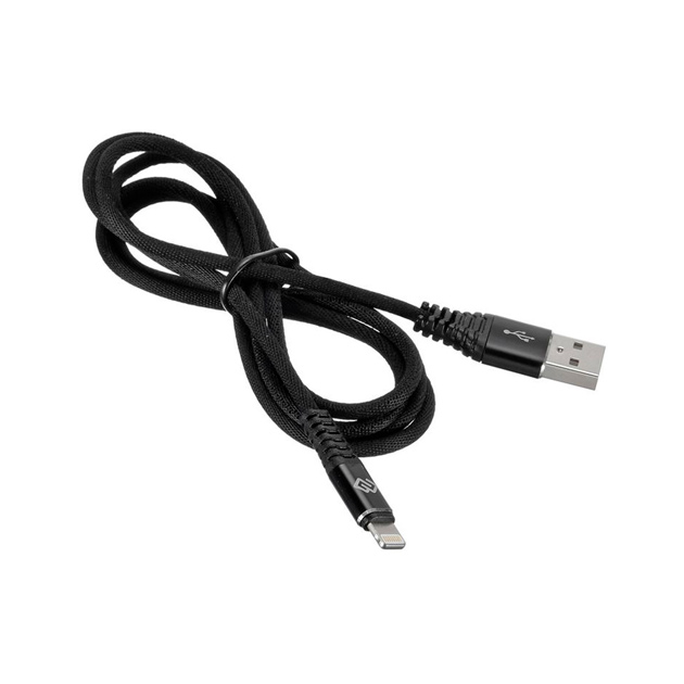 Кабель Digma USB A(m)-Lightning (m) 1.2м black slim