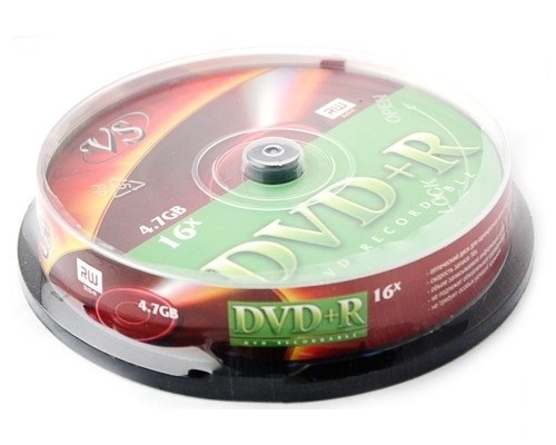 VS Диски DVD-R VS 16x 4.7Gb CakeBox Printable 10шт 62079
