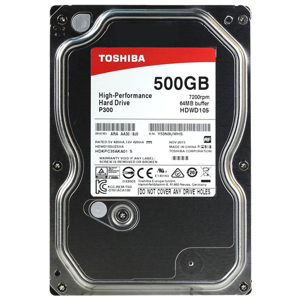Жесткий диск Toshiba P300 500ГБ (HDWD105UZSVA)