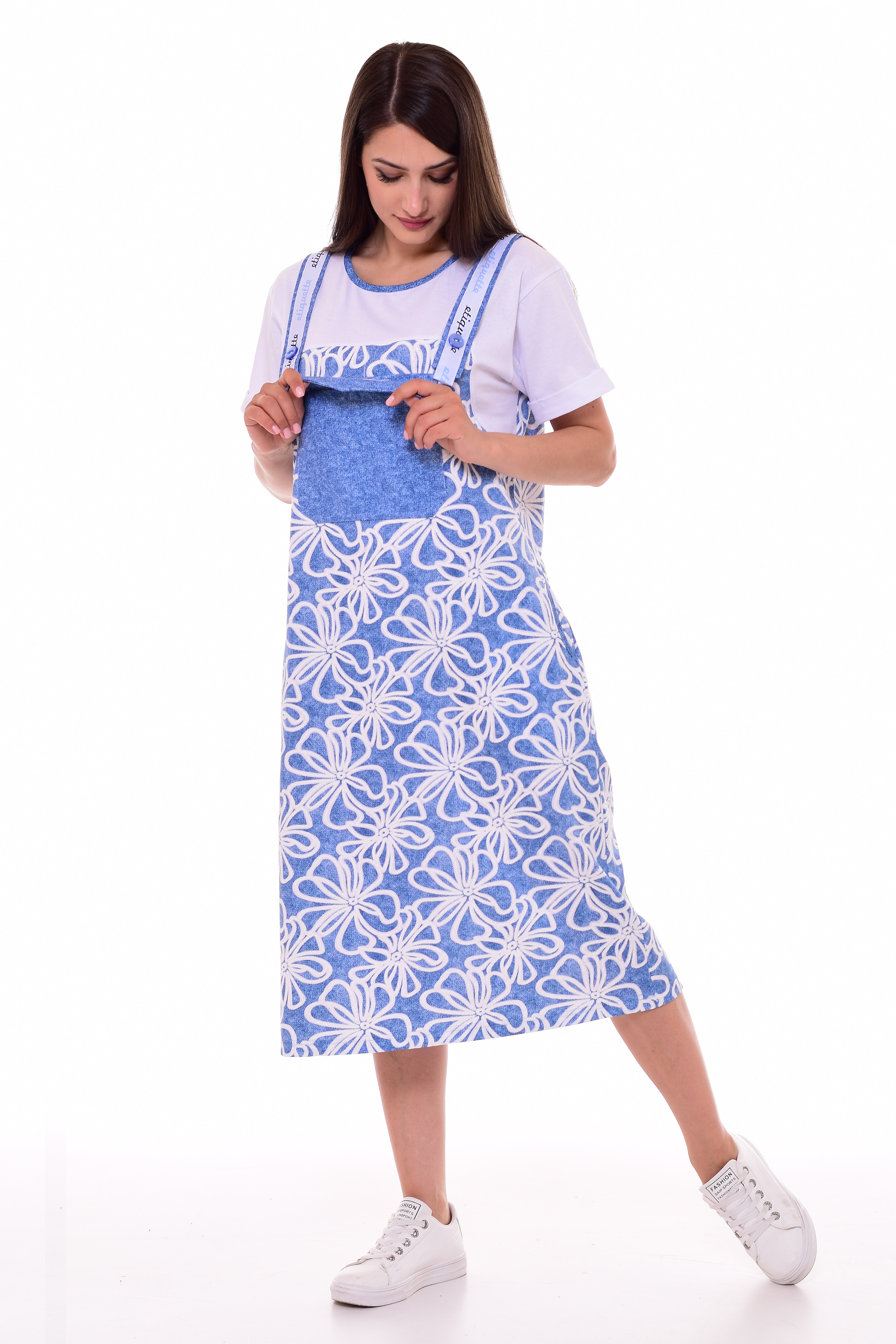 Сарафан женский Новое кимоно 4-089 голубой 60 RU