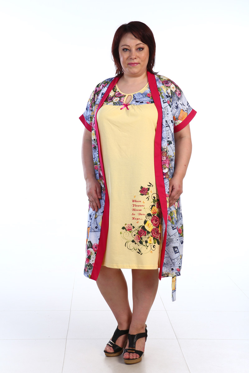 Комплект домашний женский Новое кимоно 3-93 разноцветный 42 RU