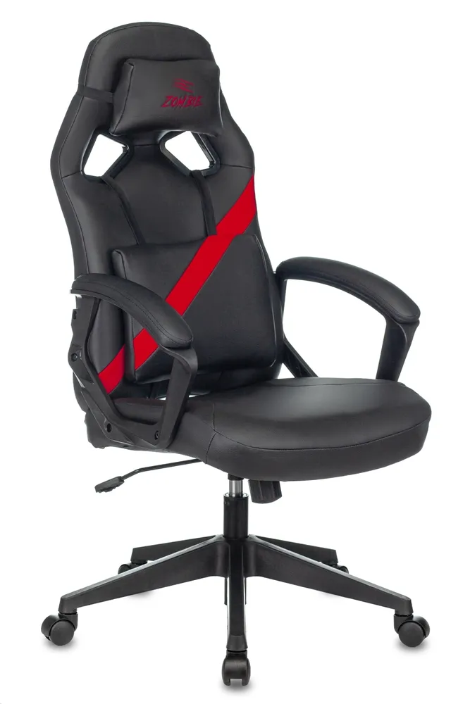 Кресло игровое Zombie Driver черный/красный эко.кожа с подголов. крестов. пластик