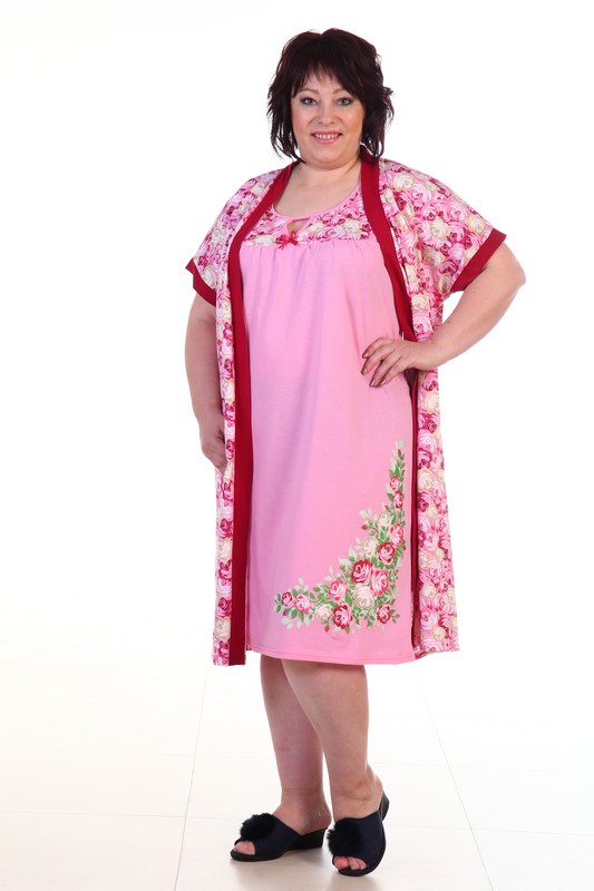 Комплект домашний женский Новое кимоно 3-107 розовый 42 RU