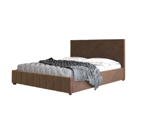 Кровать Bravo Мебель Нельсон абстракция ПМ 160х200 коричневый Вар.3