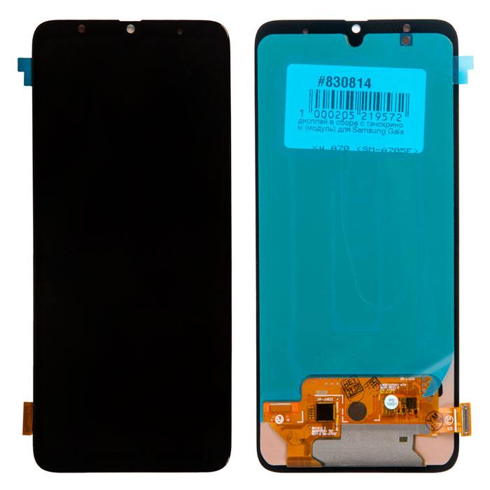 Дисплей в сборе с тачскрином для Samsung Galaxy A70 (SM-A705F) OLED small size, чёрный