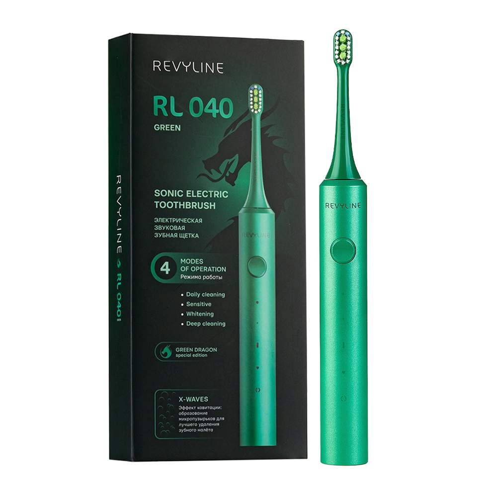 Электрическая зубная щетка Revyline RL040 зеленый