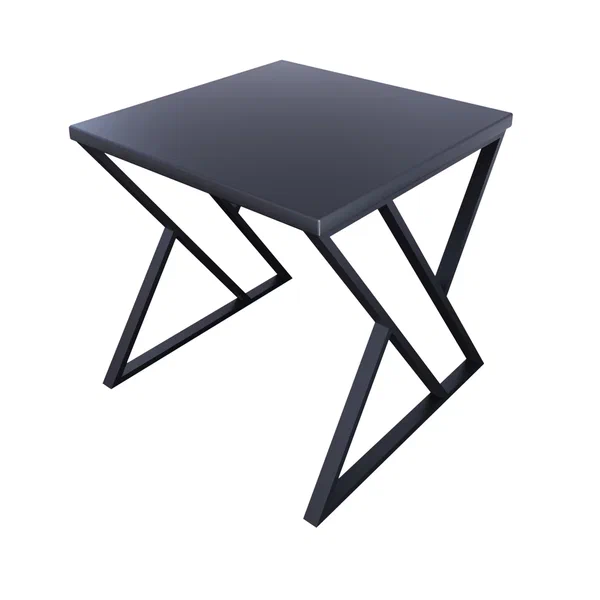 Стол кухонный Solarius Loft с Z-образными ножками 60x60х75, цвет антрацит, черные ножки