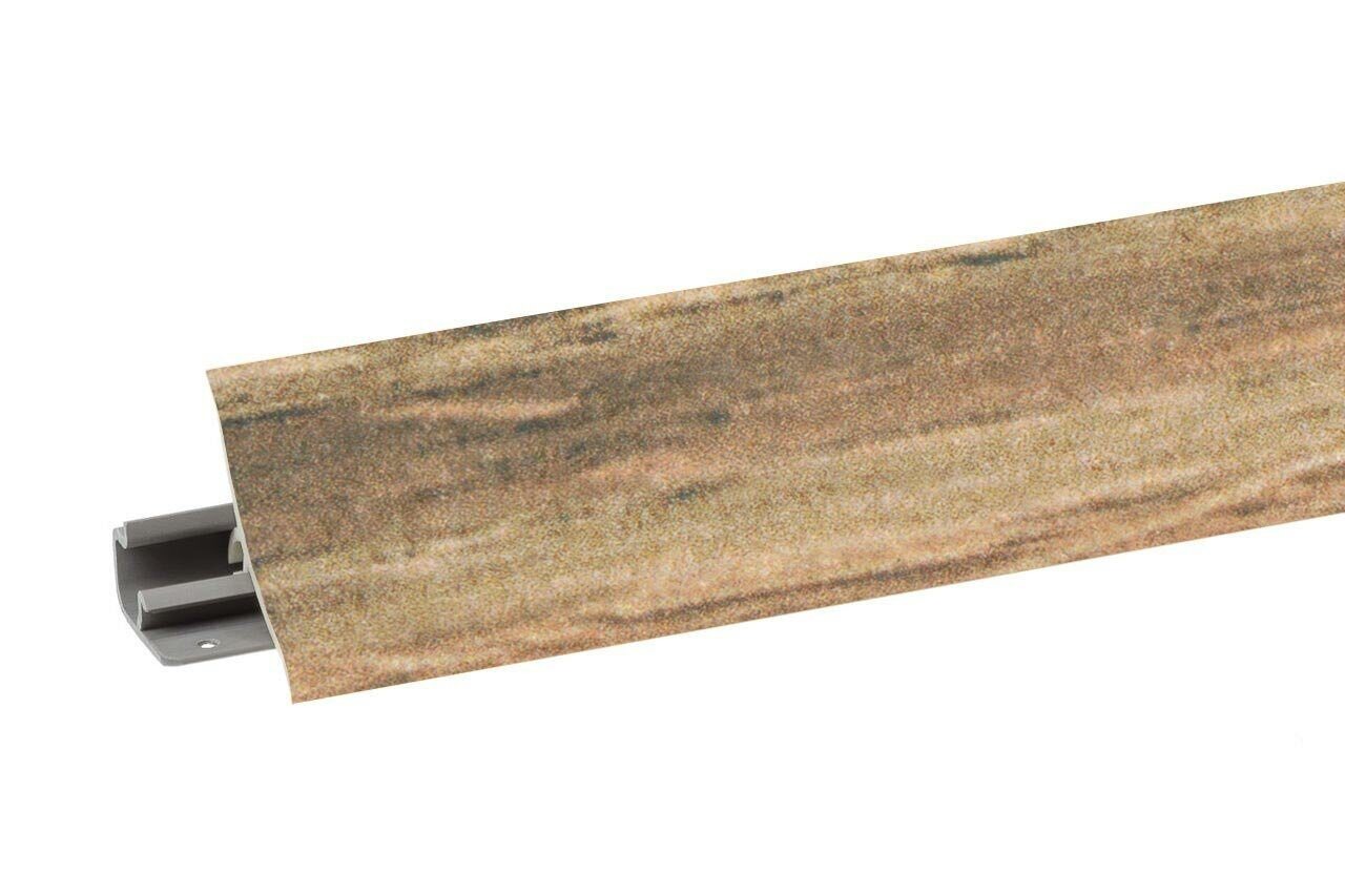 Плинтус для столешницы 180 см, комплект заглушек, Дуб Корсика светлый