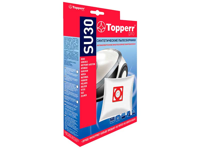 Пылесборник Topperr SU 30 (4шт + 1 фильтр)