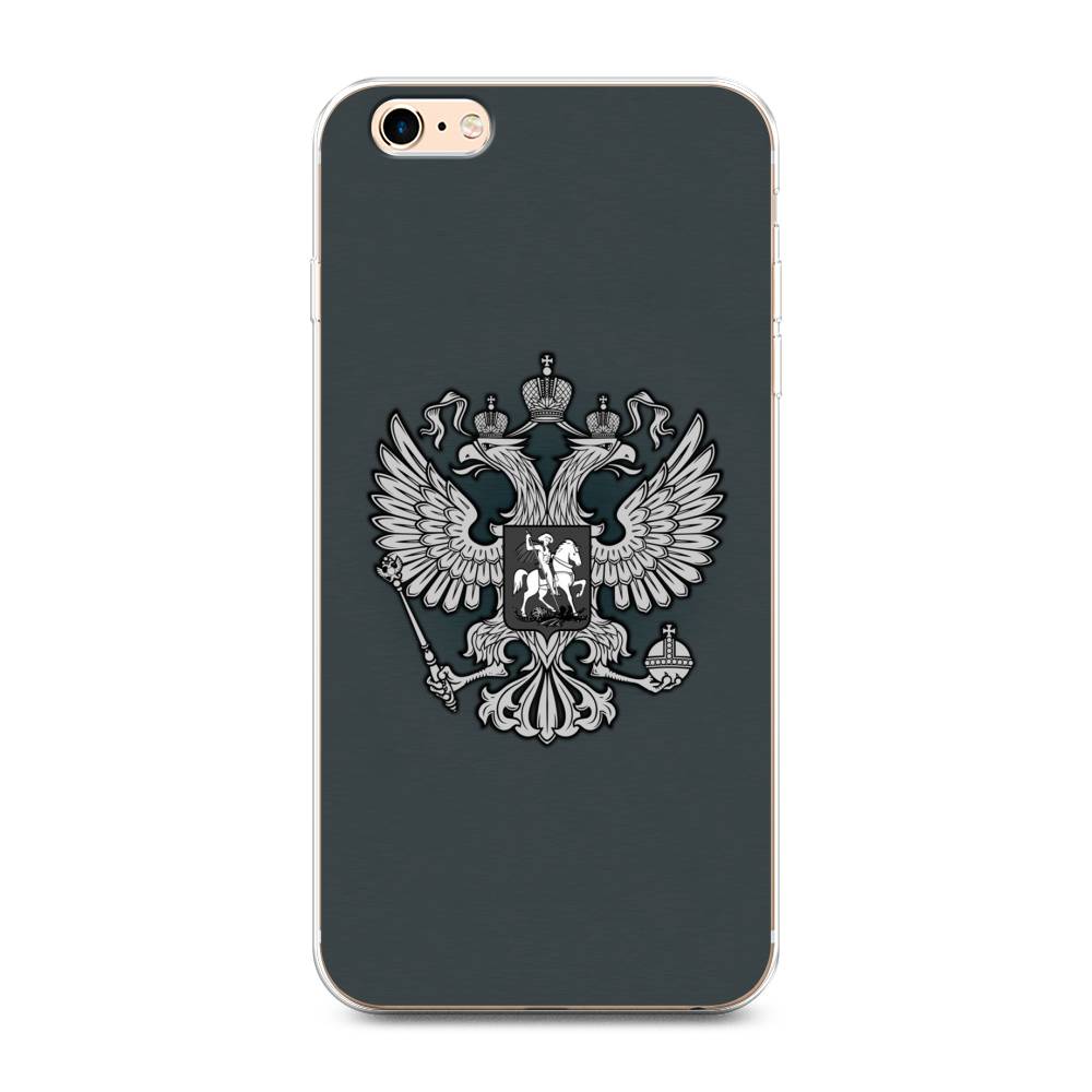 Чехол Awog на Apple iPhone 6 Plus/6S Plus / Айфон 6 Plus/6S Plus "Герб России серый"