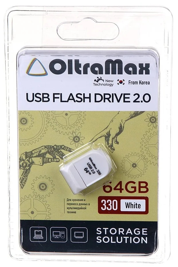 Флешка Oltramax 64 ГБ белый (OM-64GB-330-White)