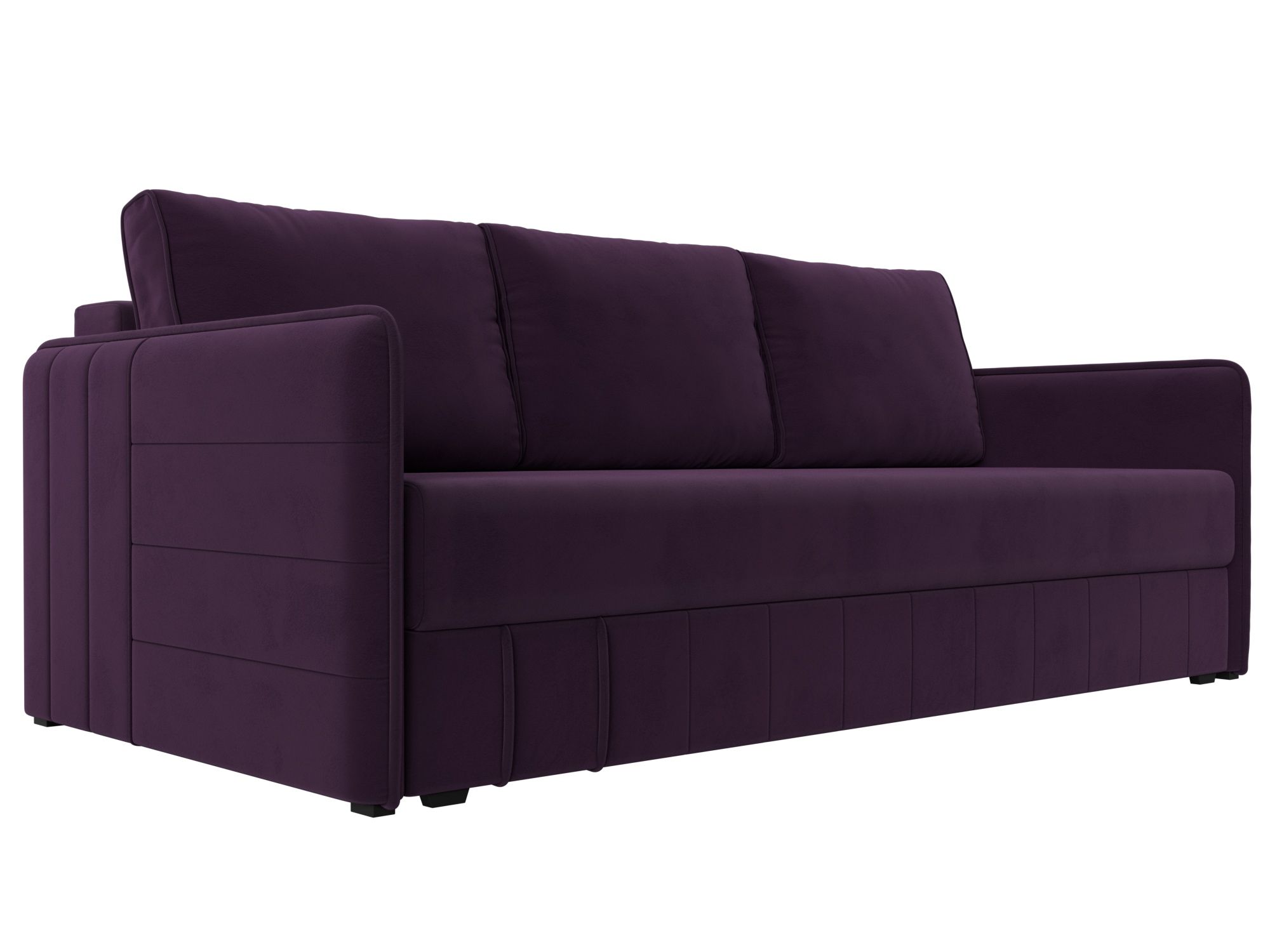 Прямой диван Лига Диванов Слим НПБ 204х105х90 см, фиолетовый