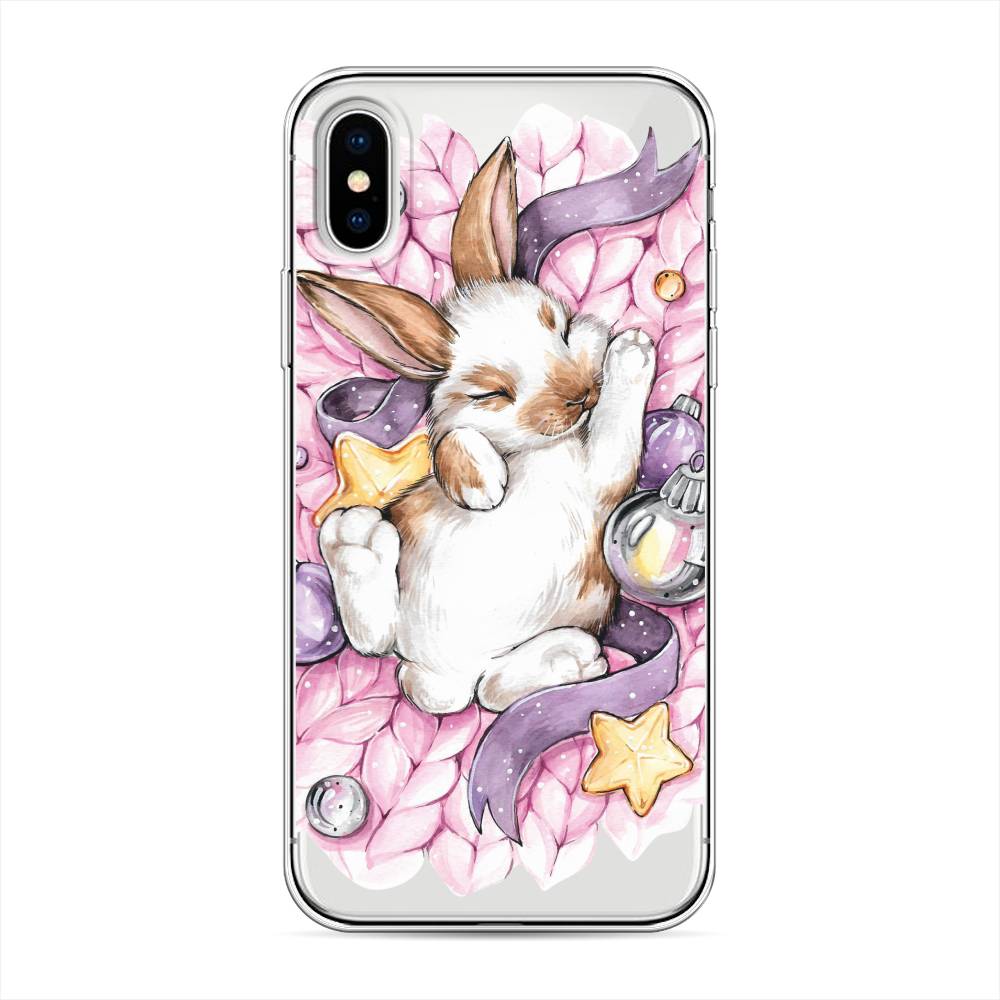 Чехол на Apple iPhone XS "Кролик спит"