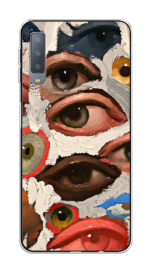 Чехол Awog  на Samsung Galaxy A7 2018 "Глаза масляная живопись"