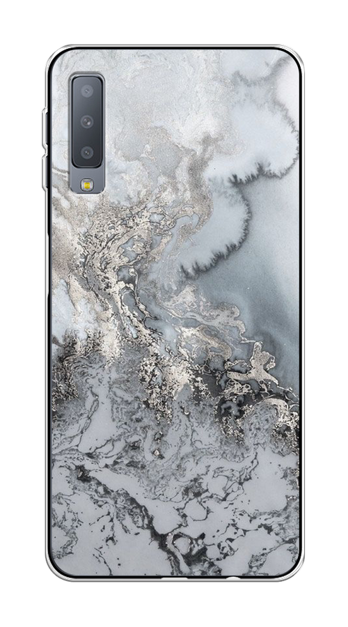 Чехол Awog  на Samsung Galaxy A7 2018 "Морозная лавина серая"