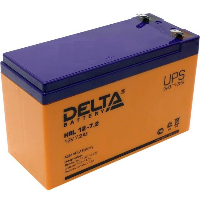 Аккумулятор для ИБП Delta HR 12-7.2 и Модель: HR 12-7.2