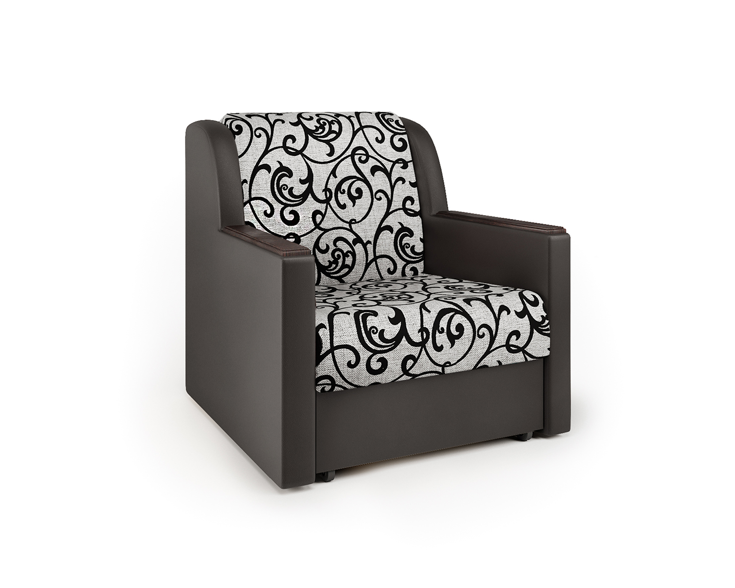 Кресло-кровать Шарм-Дизайн Аккорд Д 33070651, шоколад/узоры/бук