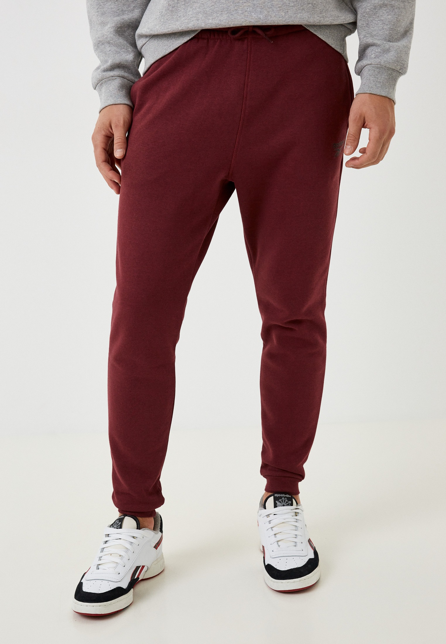 Спортивные брюки мужские Reebok 100036175 бордовые XL