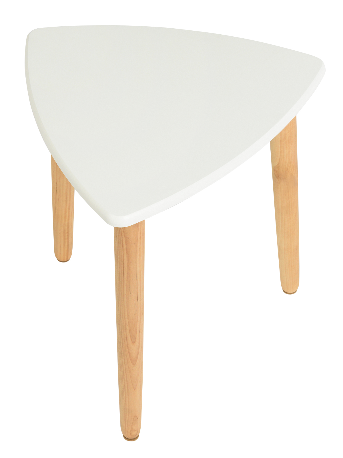 журнальный стол треугольный ECO OCEAN, деревянный, белый