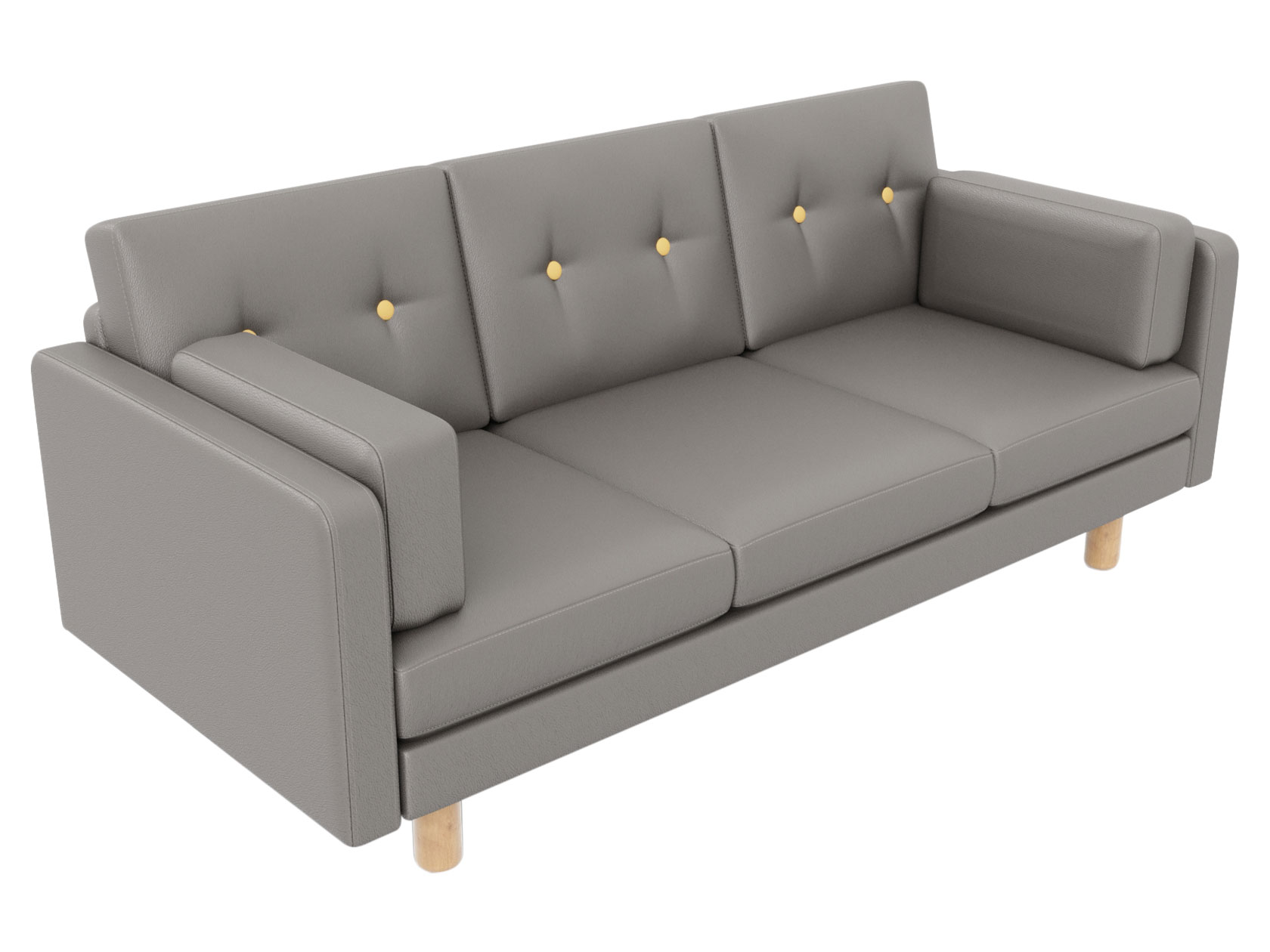 Прямой диван Первый Мебельный Ингвар Серый, экокожа