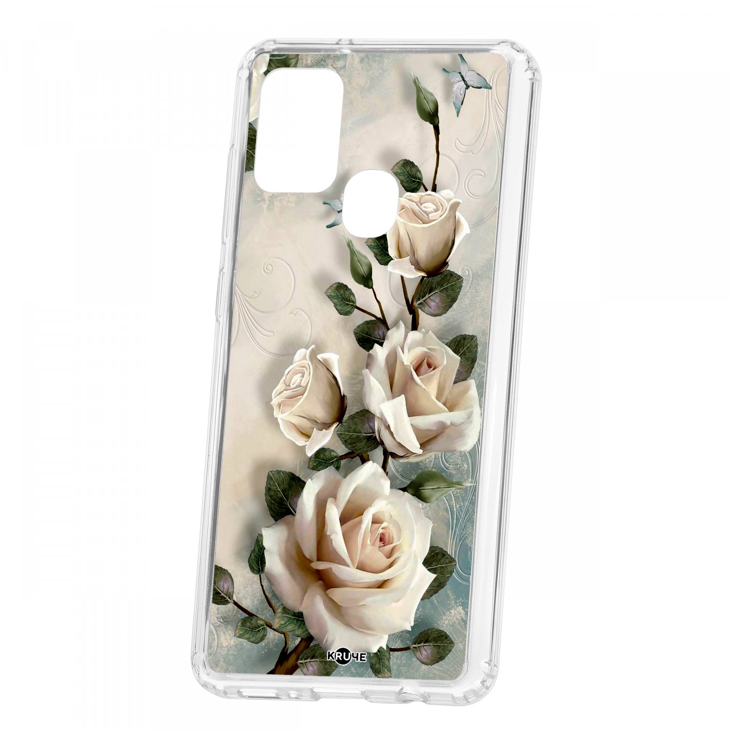 Чехол для Samsung Galaxy A21S КRUЧЕ Print Белые розы