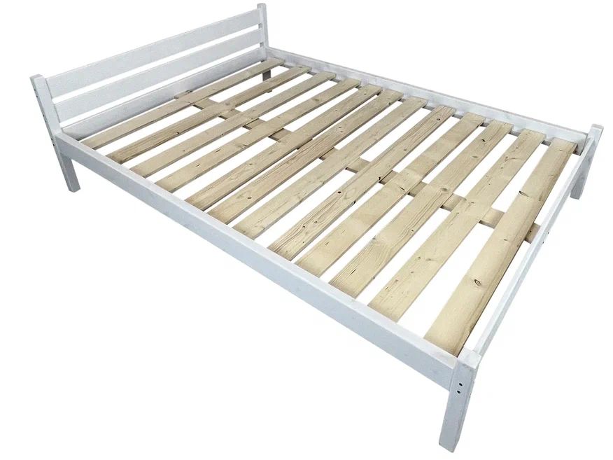Кровать полутораспальная Solarius, Классика 190х120, цвет белый